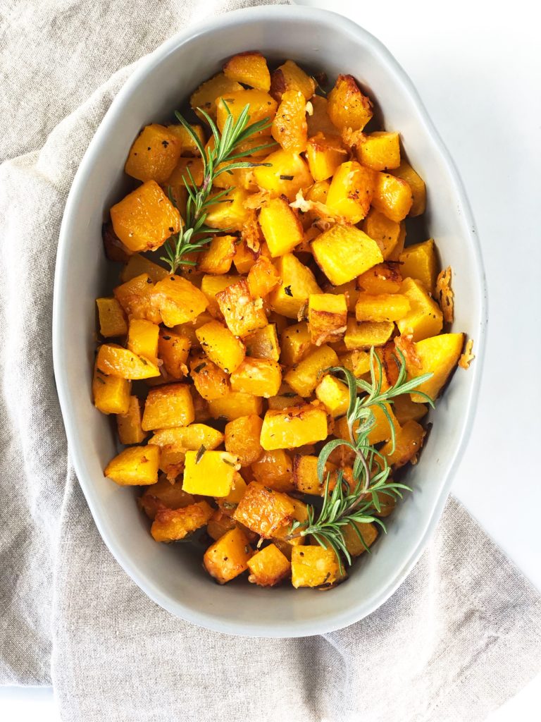 Rosemary-Parmesan Butternut Squash - Fetty's Food Blog